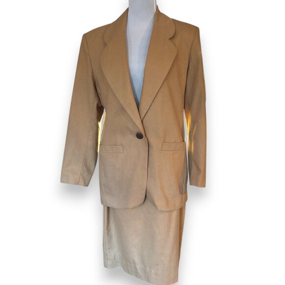 TanJay | Skirts | Oui Petites By Tan Jay Vintage 8s Brown Wool Blend ...